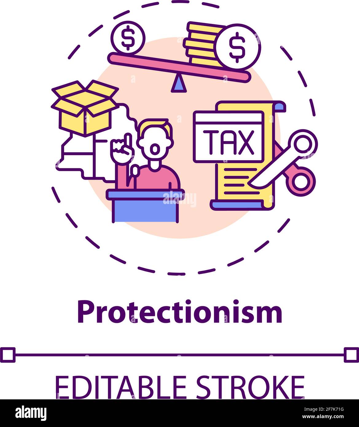 Protectionism illustration Stock Vector Images - Alamy