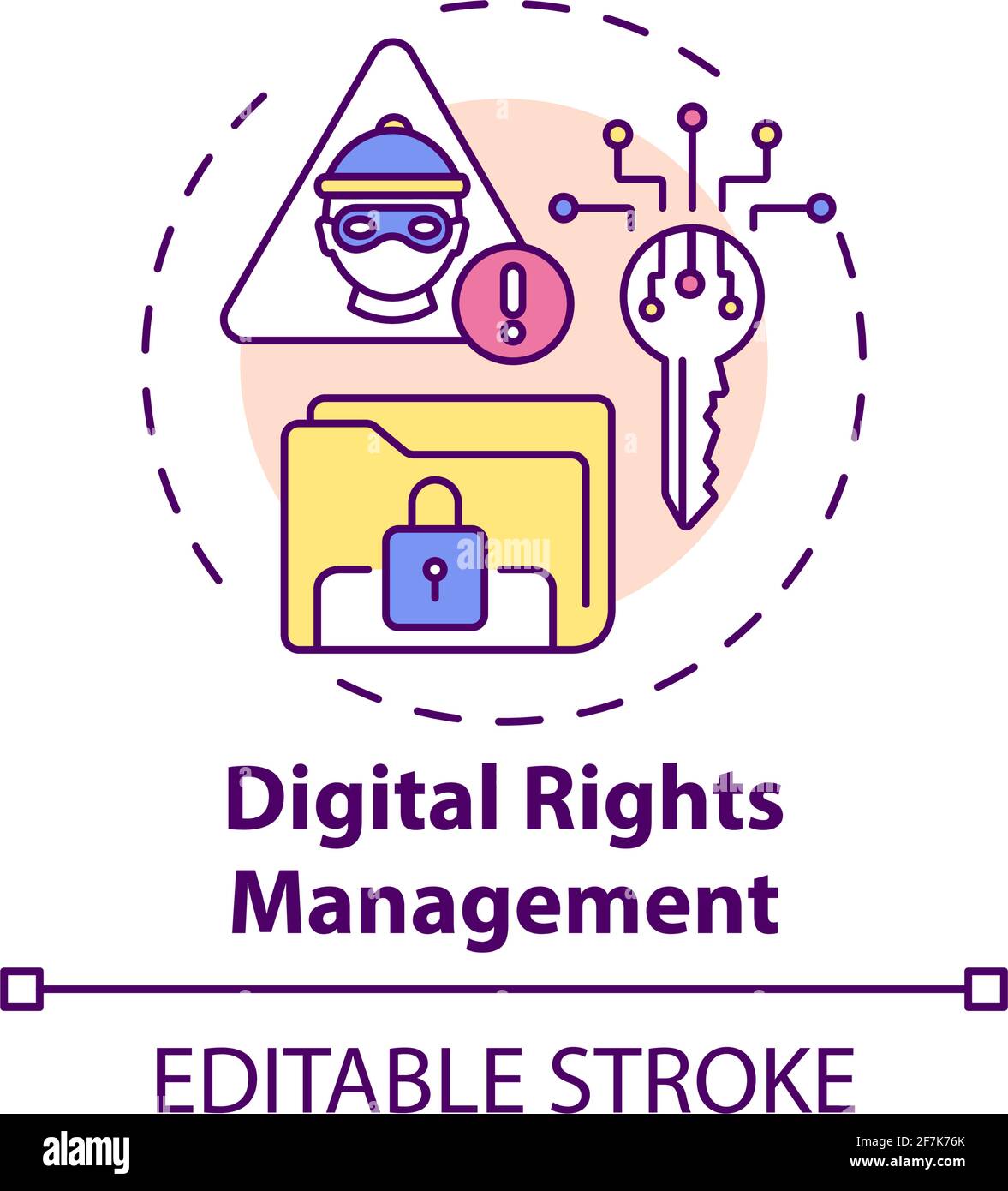 Digital rights management concept icon Stock Vector Image & Art - Alamy