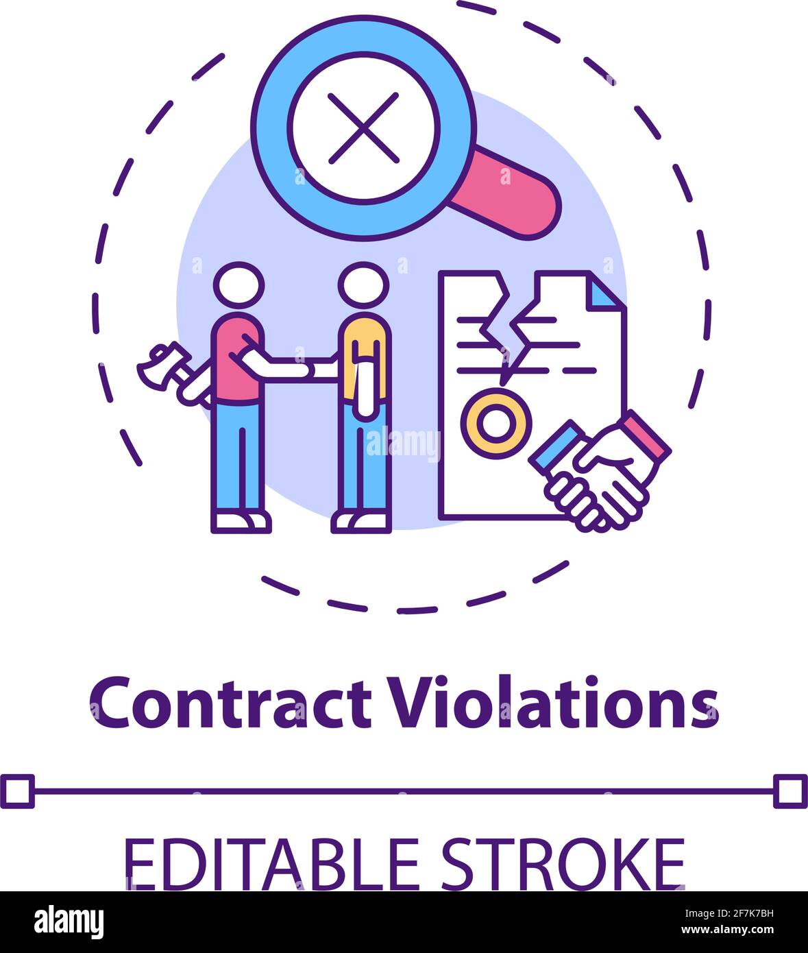Contract violations concept icon Stock Vector Image & Art - Alamy