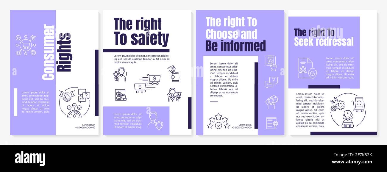 Consumer rights brochure template Stock Vector Image & Art - Alamy