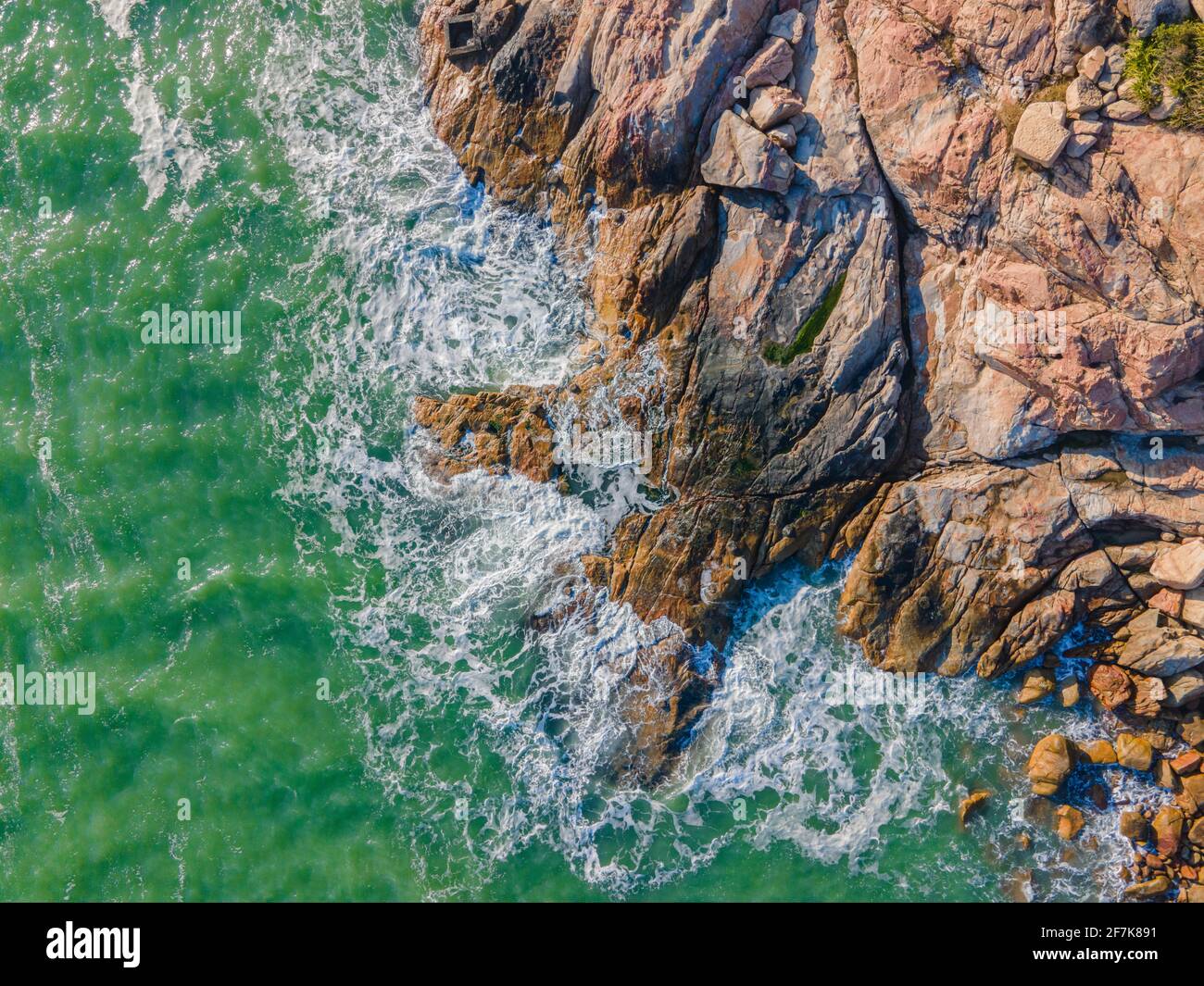 Aerial view of the coastline in Fujian province, China Stock Photo - Alamy
