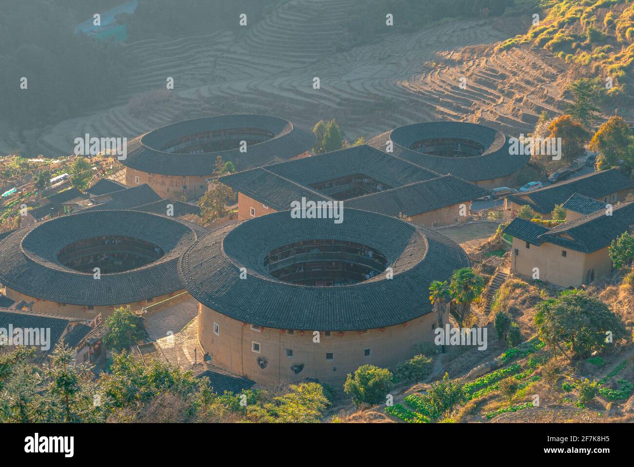 Tulou, a traditional Chinese architecture in Fujian province, China ...