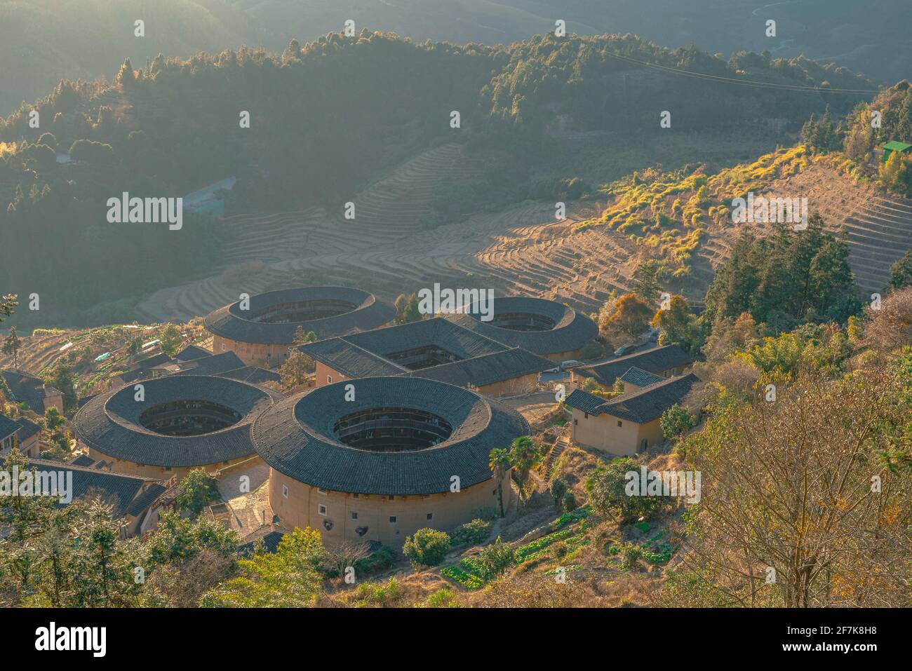 Tulou, a traditional Chinese architecture in Fujian province, China ...