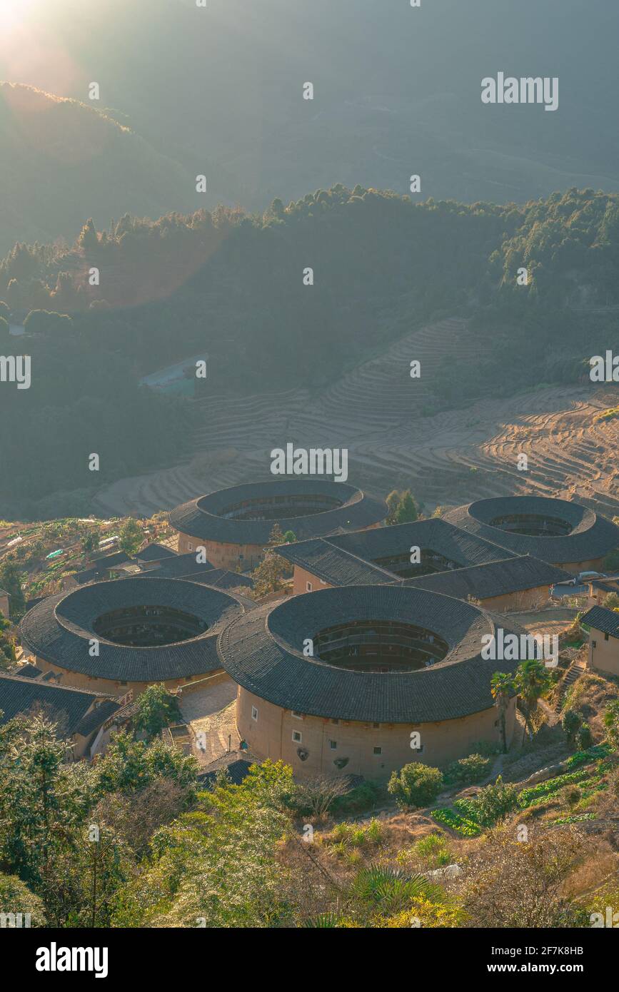 Tulou, a traditional Chinese architecture in Fujian province, China ...