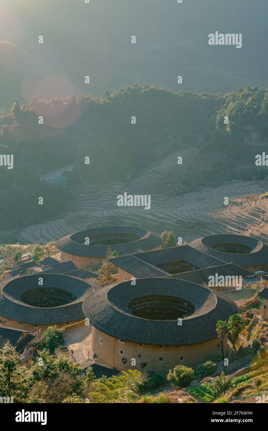 Tulou, a traditional Chinese architecture in Fujian province, China ...
