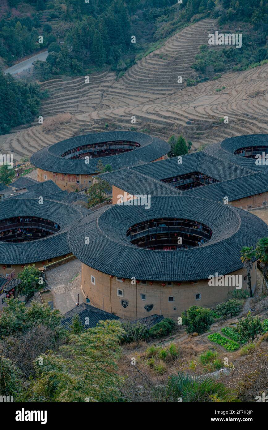 Tulou, a traditional Chinese architecture in Fujian province, China ...