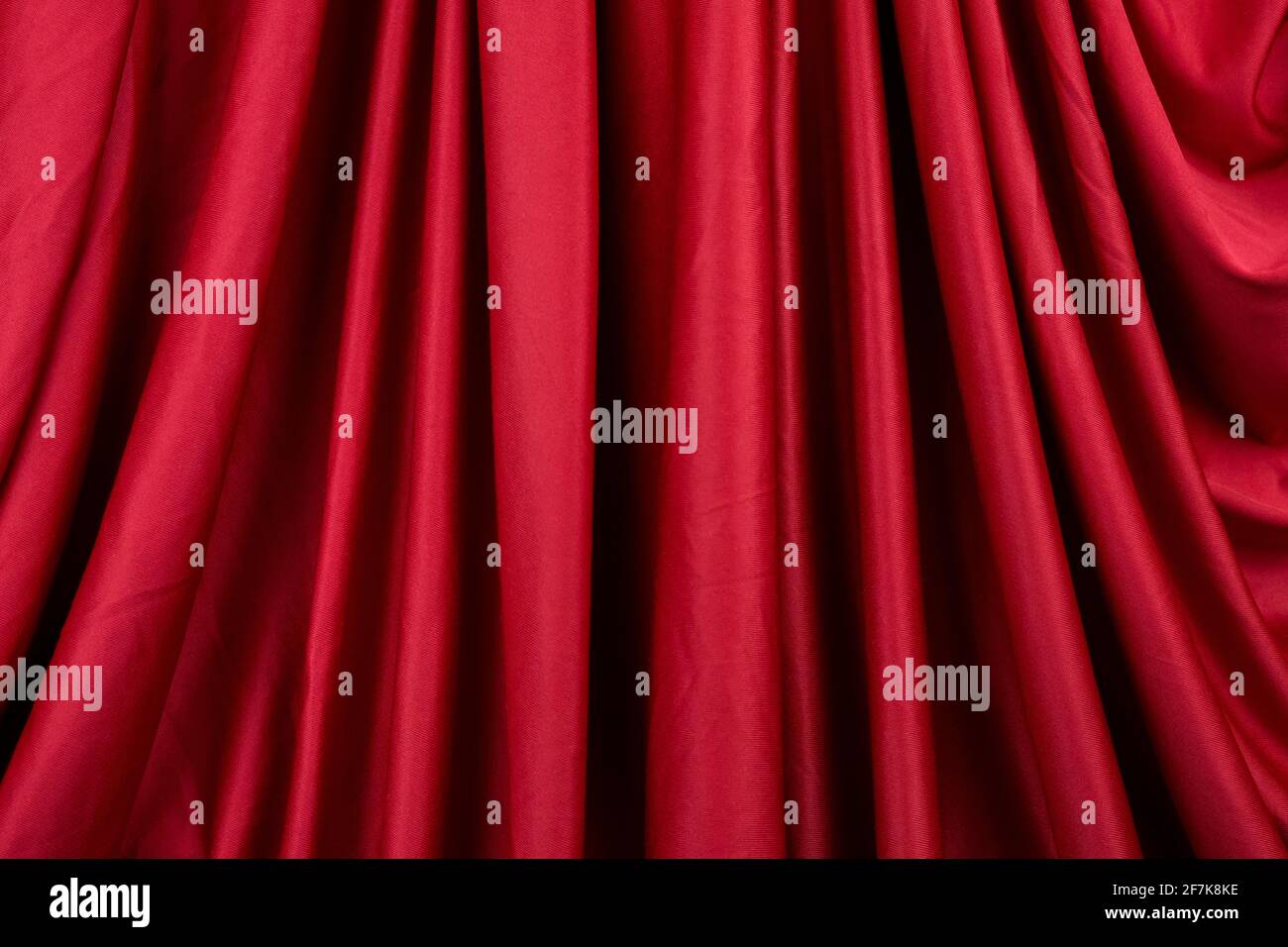 Texture, background, template. Silk fabric. Red silk drapery and ...
