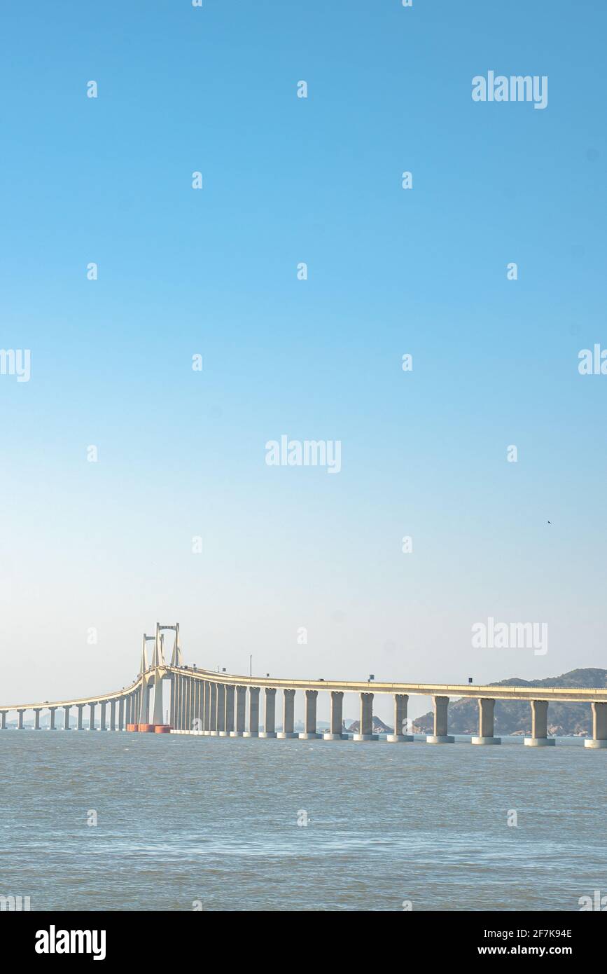 A bridge over sea in Fujian province, China Stock Photo - Alamy