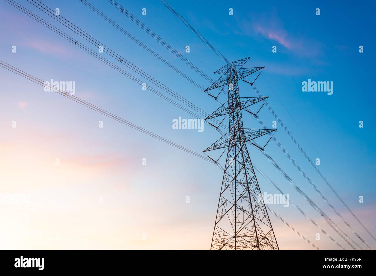 high-voltage power lines, high voltage electric transmission tower for ...