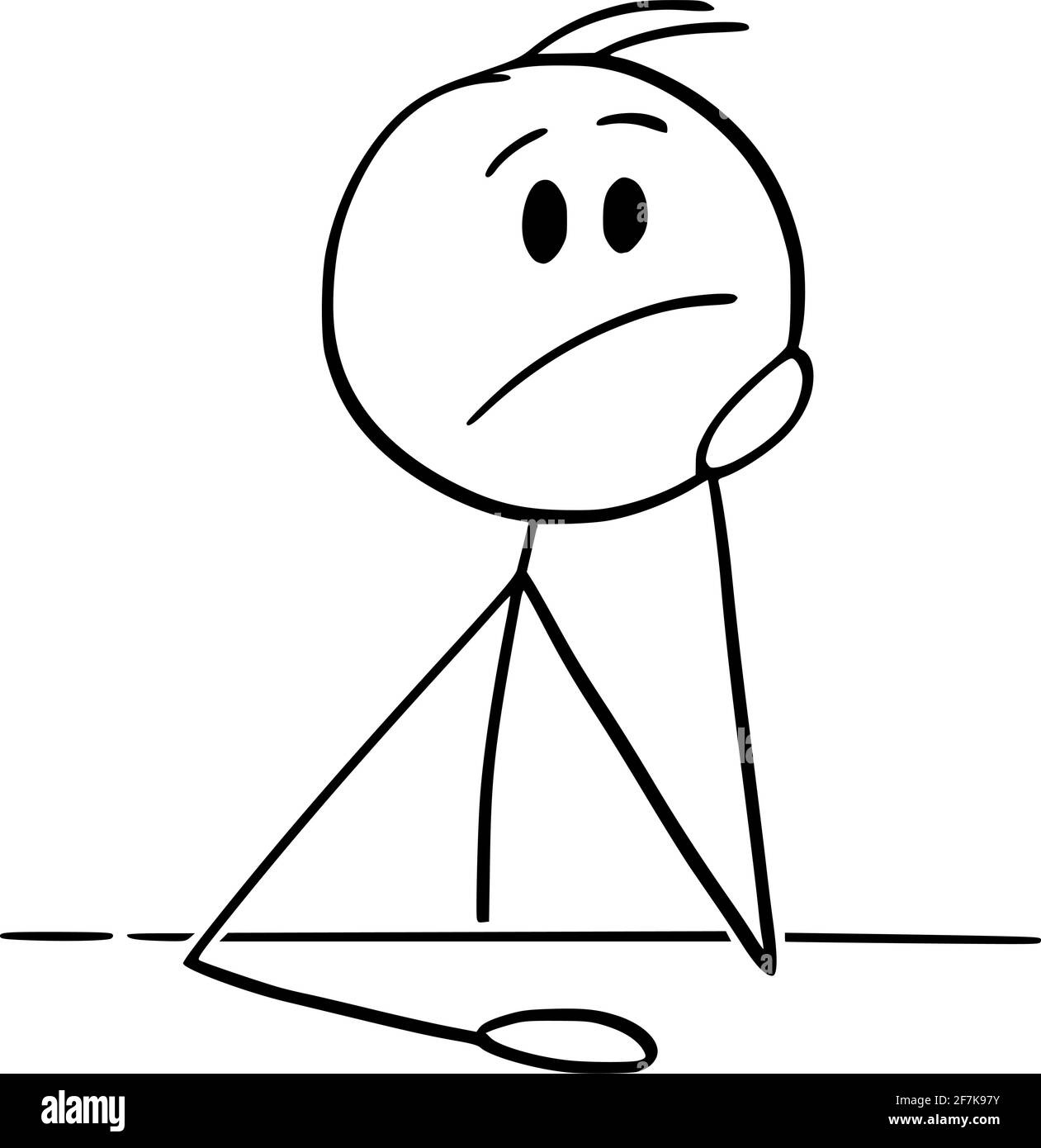 Stick Man Thinking Clipart