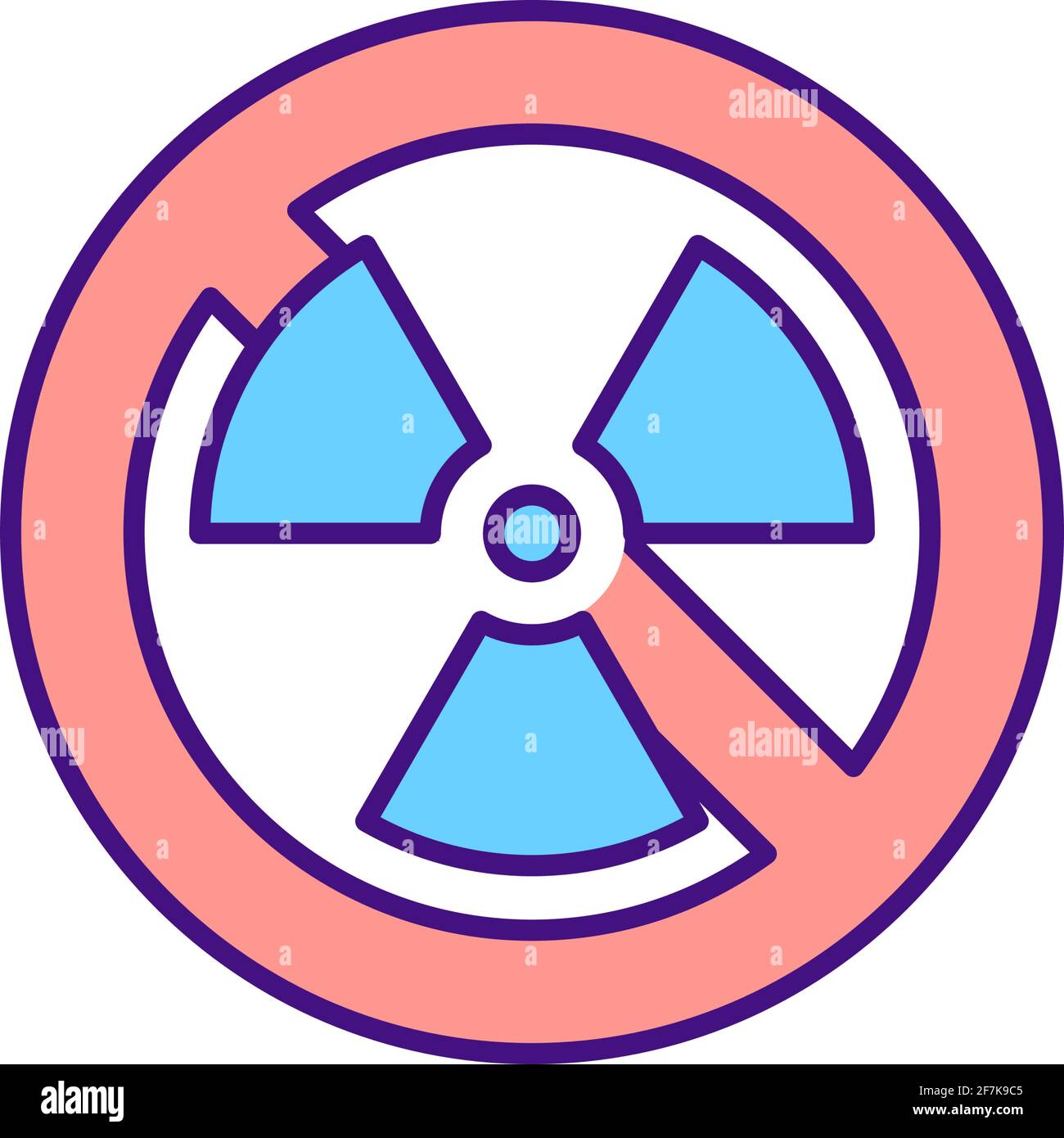 No radiation sign RGB color icon Stock Vector Image & Art - Alamy