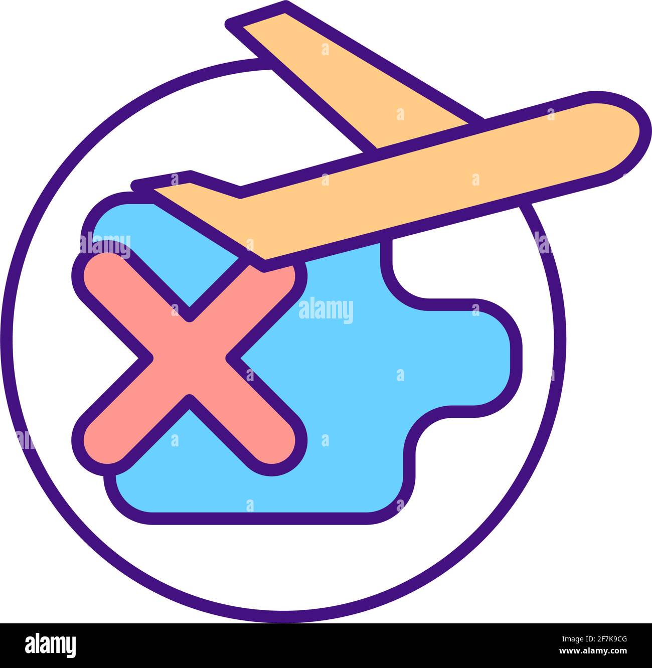 Travel ban RGB color icon Stock Vector Image & Art - Alamy