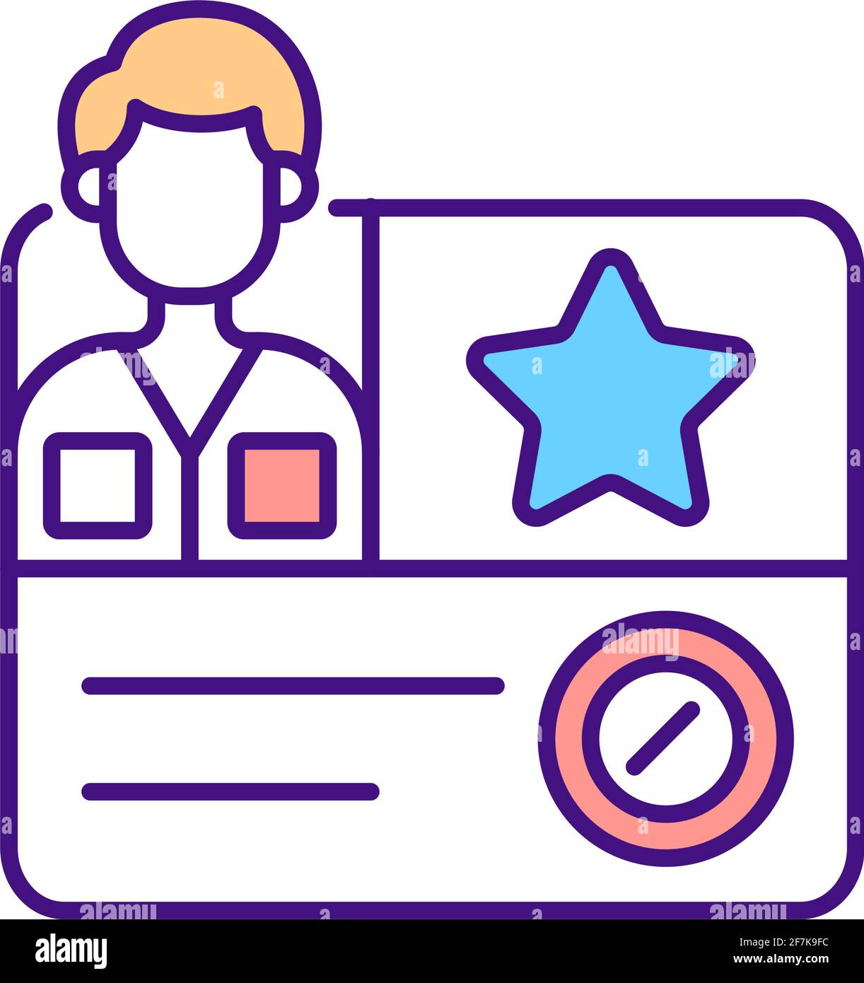 Identification documents RGB color icon Stock Vector Image & Art - Alamy