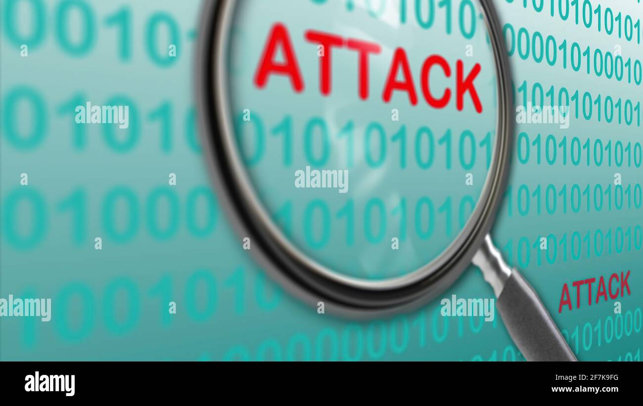 Close up of magnifying glass on attack Stock Photo - Alamy