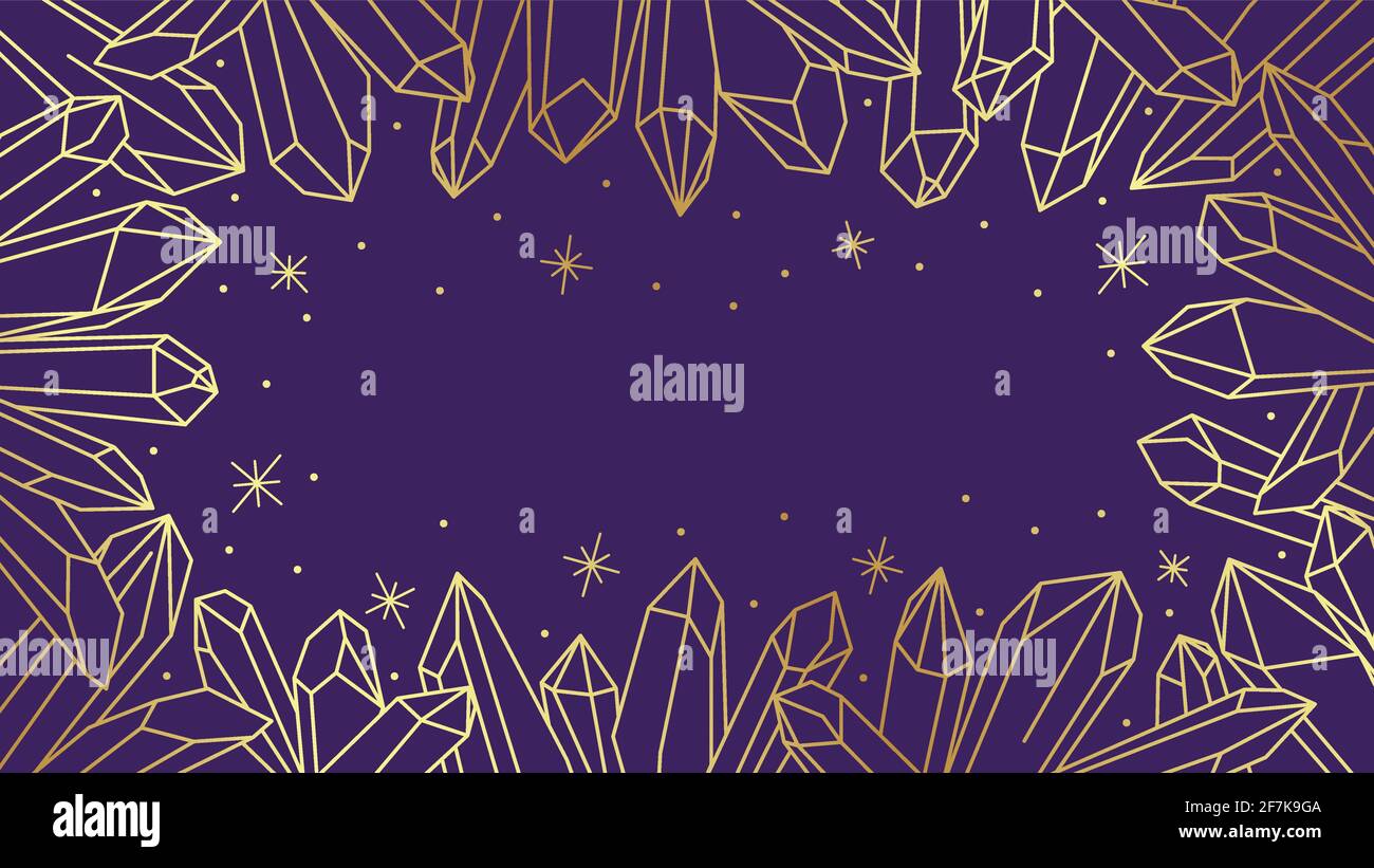 Golden luxury purple wallpaper with a subtle outline of magical healing ...