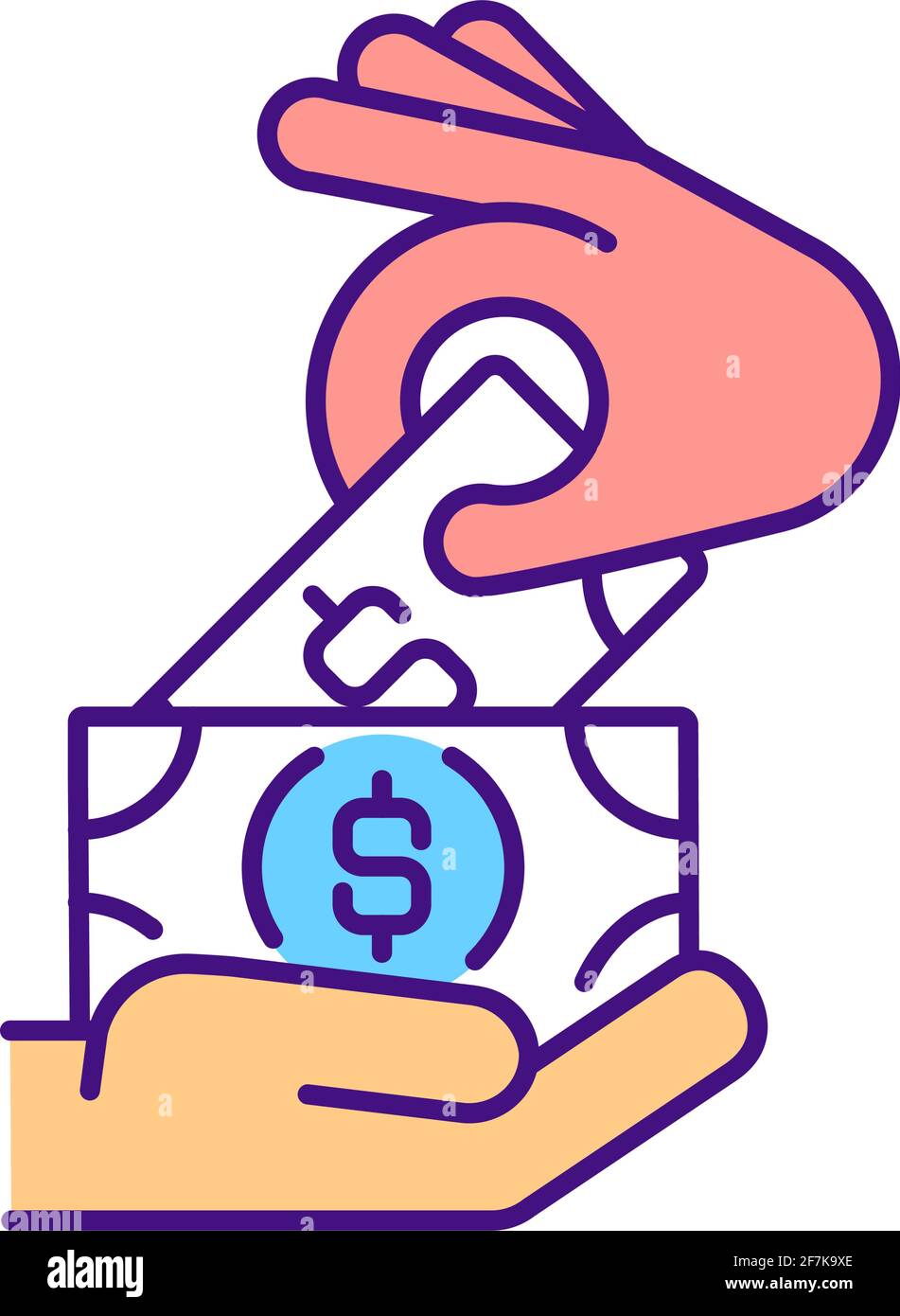 Cash payment RGB color icon Stock Vector Image & Art - Alamy