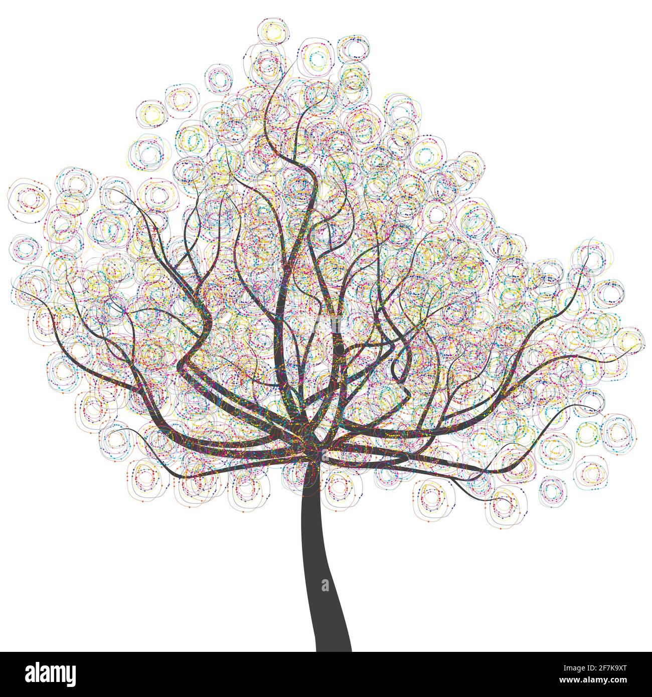 Healthy round tree Stock Vector Images - Alamy