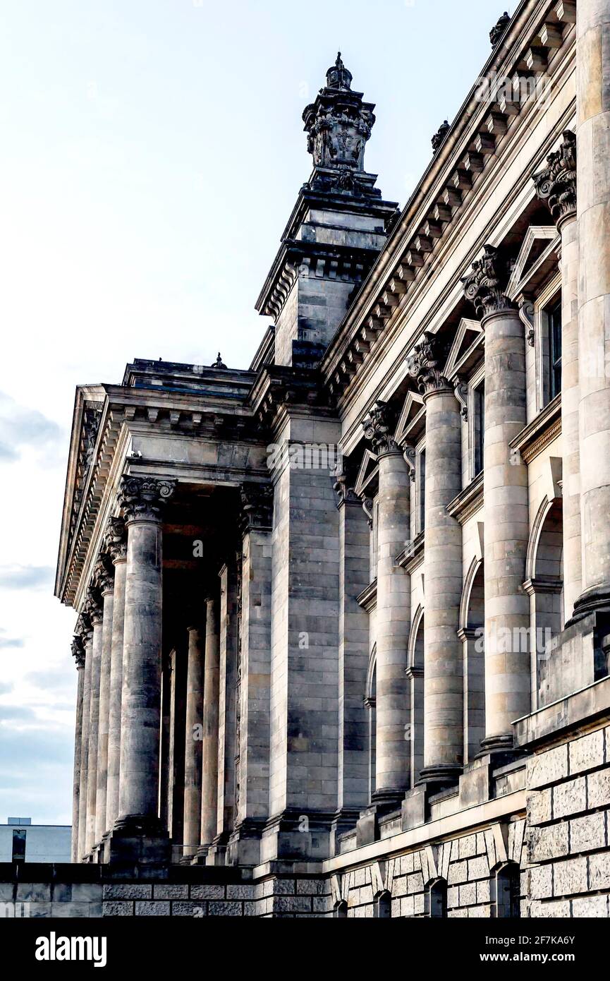 Berlin (Germany) : Reichstag from behind; Reichstag Rückseite Stock ...