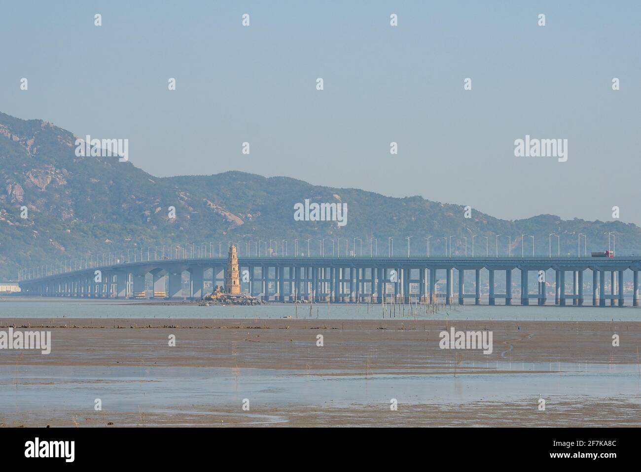 A bridge over sea in Fujian province, China Stock Photo - Alamy