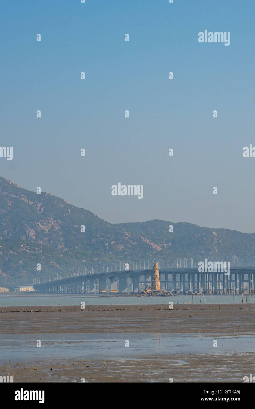 A bridge over sea in Fujian province, China Stock Photo - Alamy