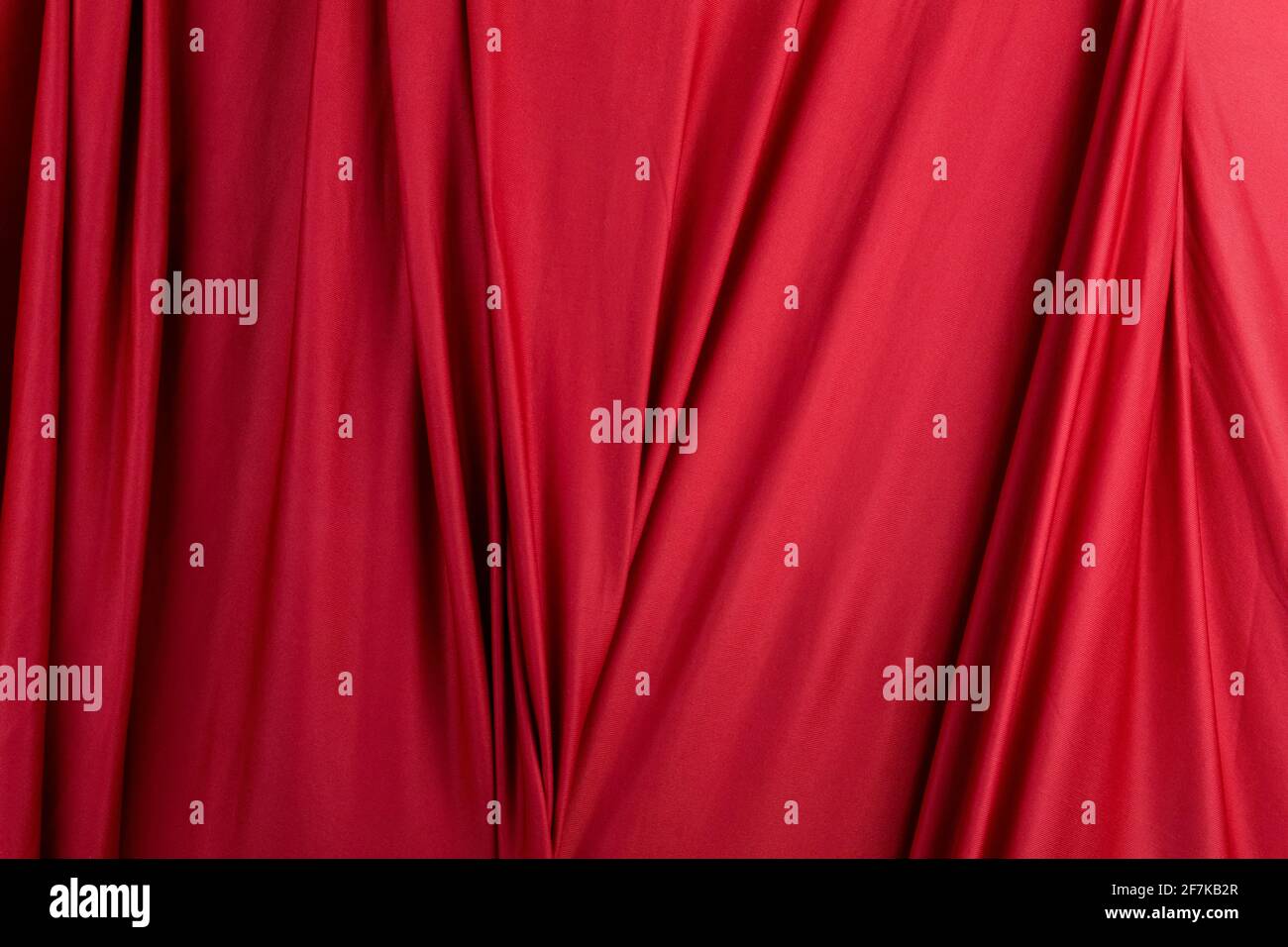 Texture, background, template. Silk fabric. Red silk drapery and ...
