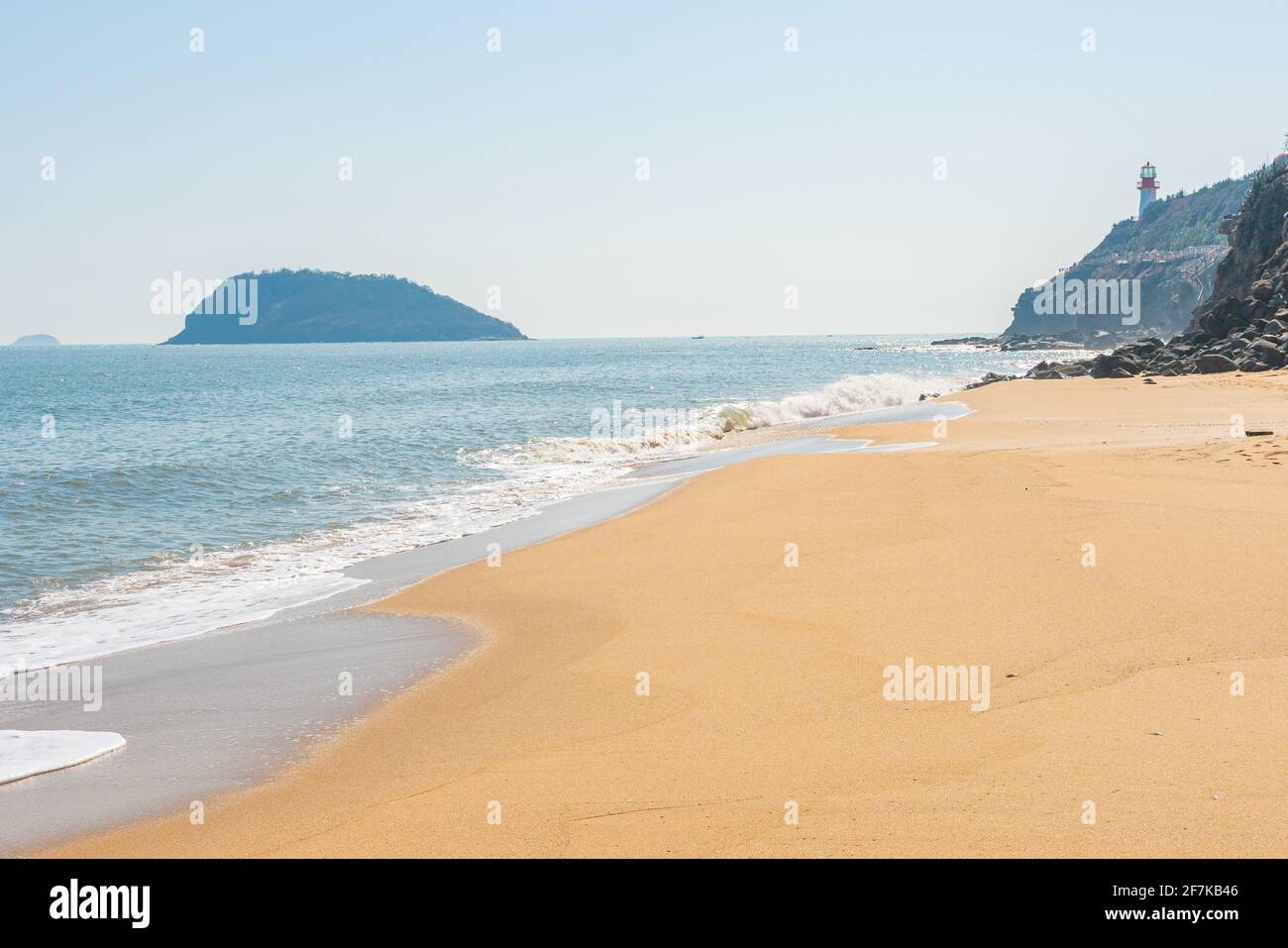 The beach and coastline view in Fujian, China Stock Photo - Alamy