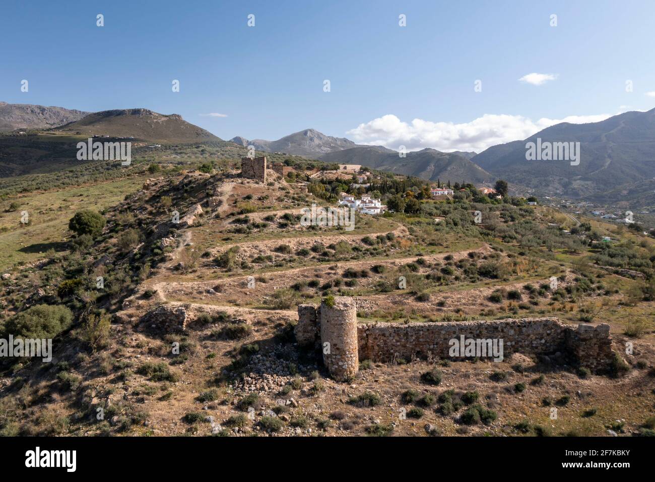 ruins of the castle of Zalia in the province of Malaga, Andalusia Stock ...