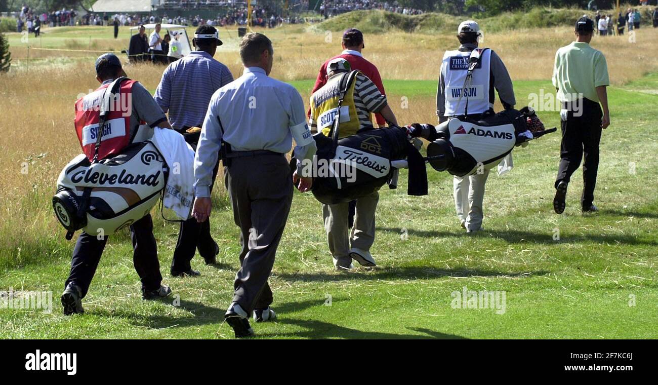 BRITISH OPEN GOLF CHAMPIONSHIP JULY 2001 LYTHAM VIJAY SINGH, TOM WATSON ...