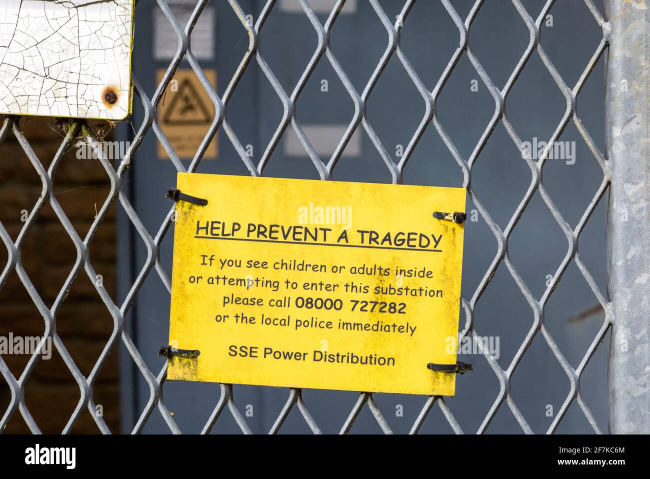 Electricity Substation Warning Sign High Resolution Stock Photography ...