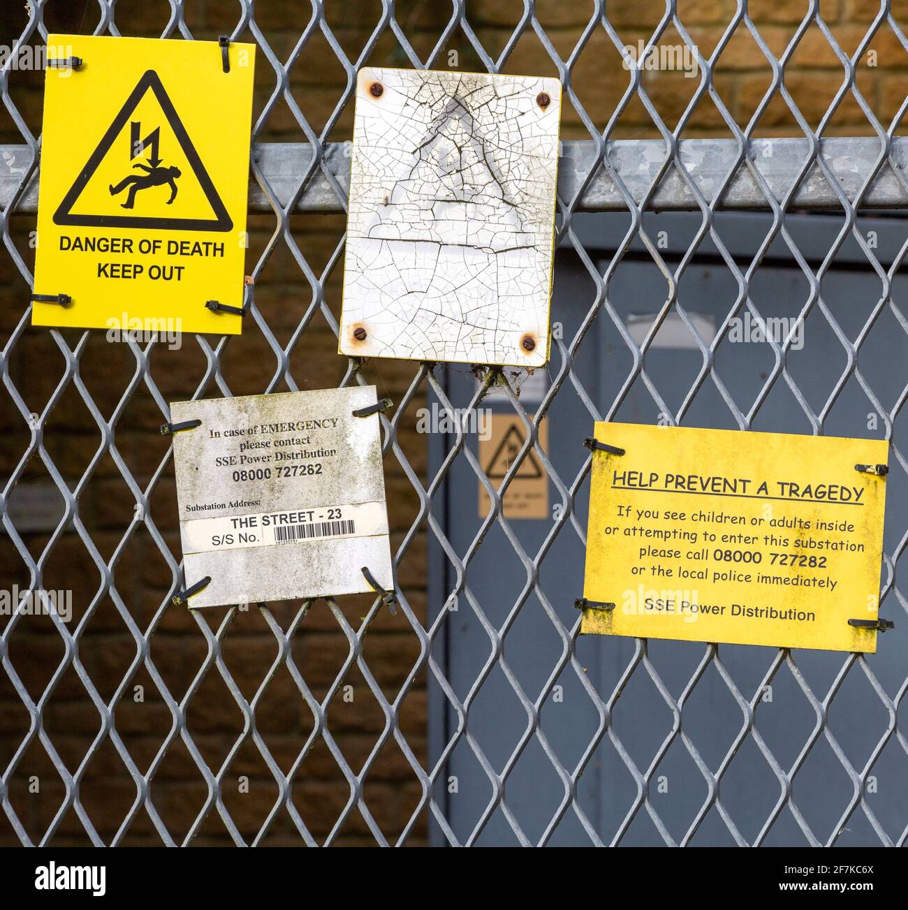 Help Prevent a Tragedy warning signs on electricity substation, SSE ...