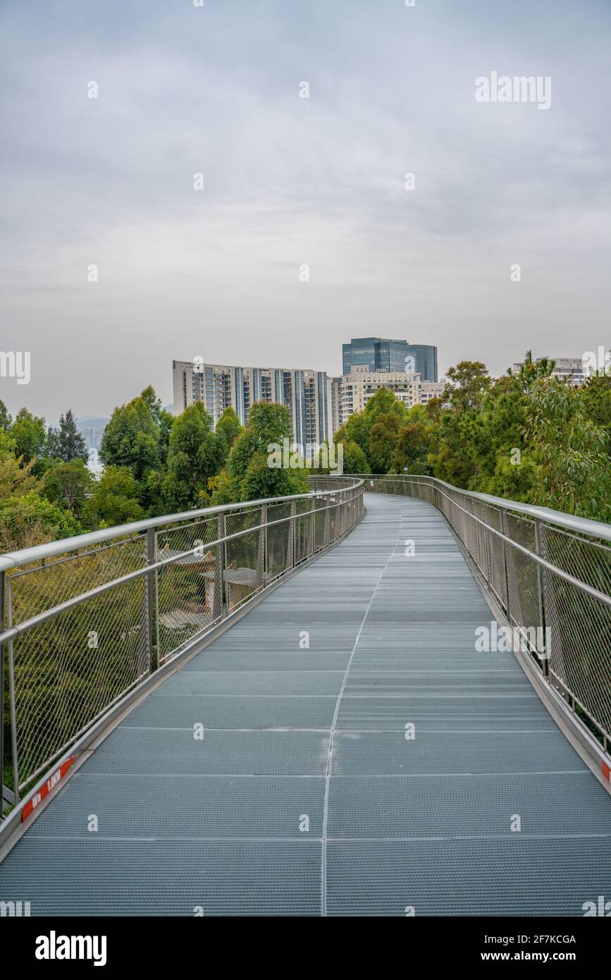 A pedestrian walking lane in Xiamen, Fujian province, China Stock Photo ...