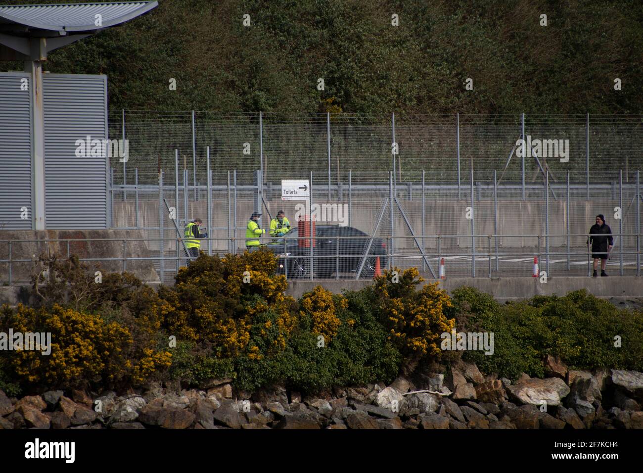 Fishguard, Pembrokeshire ,Wales, UK. 8th April 2021 Ferry company Stena ...