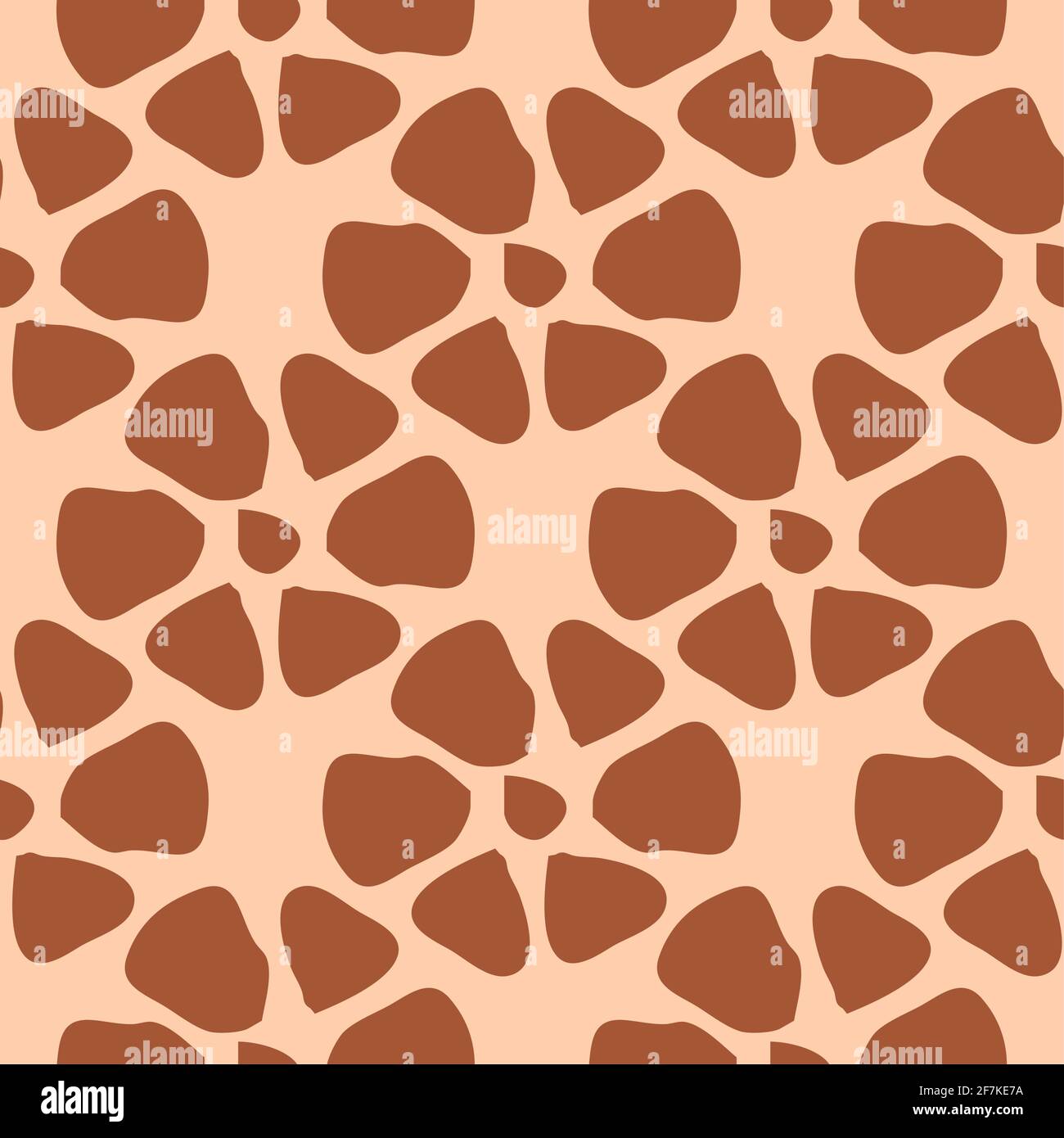 Giraffe fur seamless pattern, tropical animal skin texture Stock Vector ...