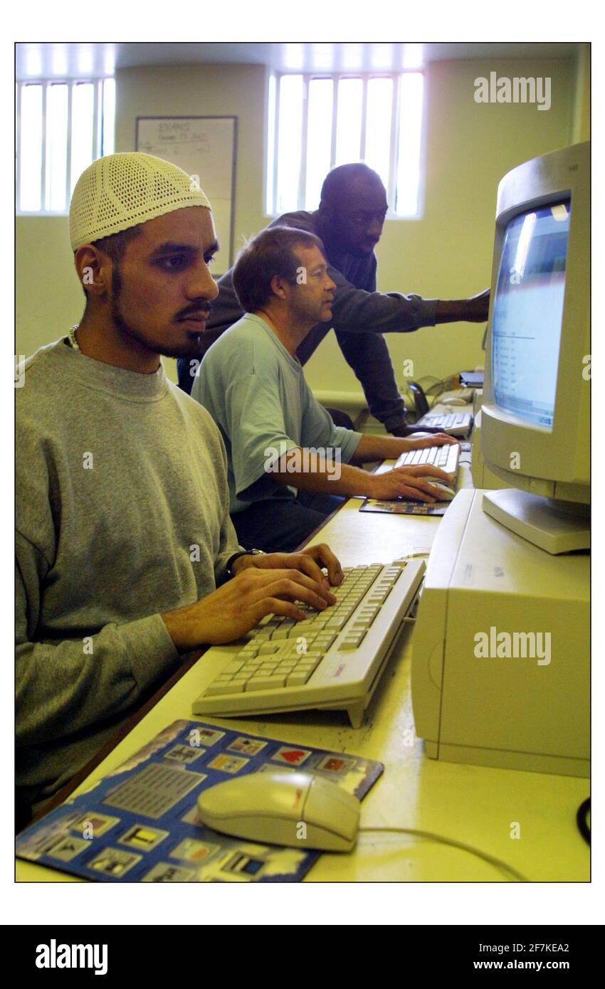 Prisoners learning basic skills in Wormwood Scrubs prison. west ...