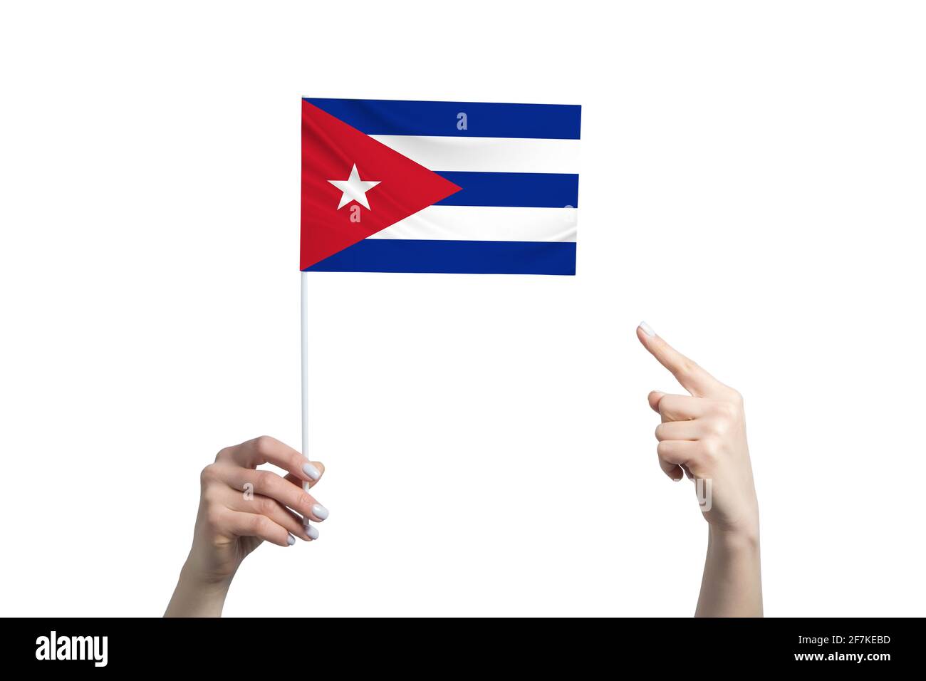 Beautiful cuba flag waving Cut Out Stock Images & Pictures - Alamy