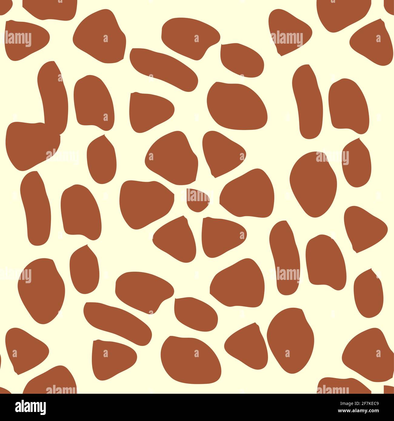 Giraffe fur seamless pattern, tropical animal skin texture Stock Vector ...