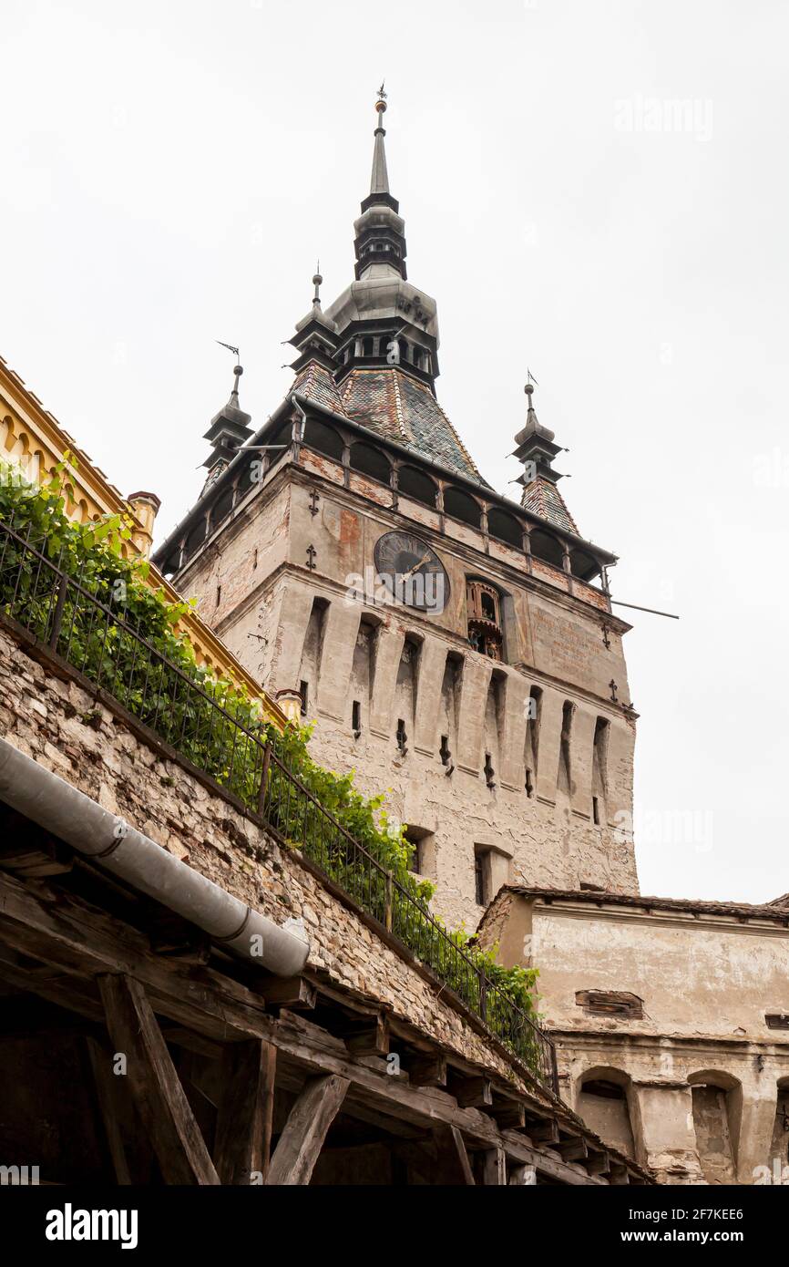Clock Tower at the entry point to the citadel of Sighisoara ...