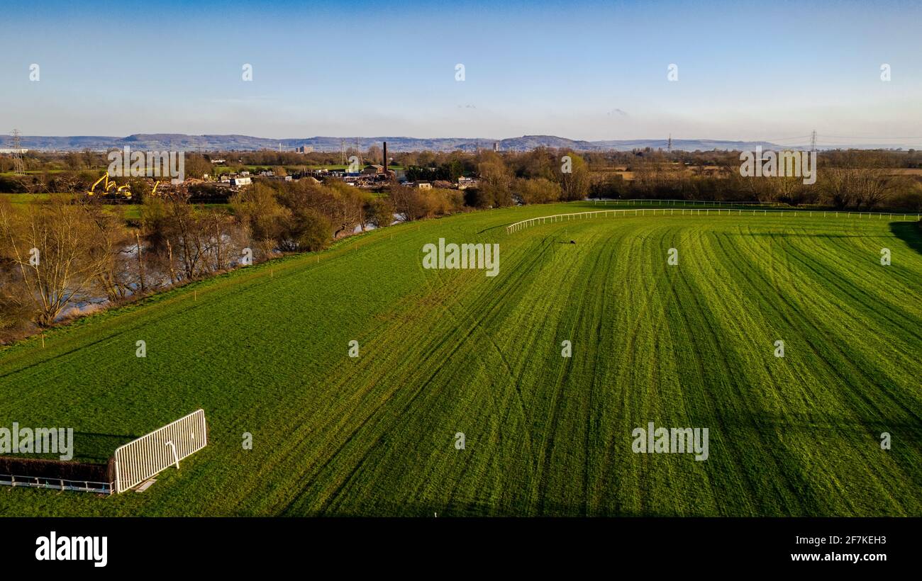 Aerial View of Maisemore fields near river Severn Stock Photo - Alamy