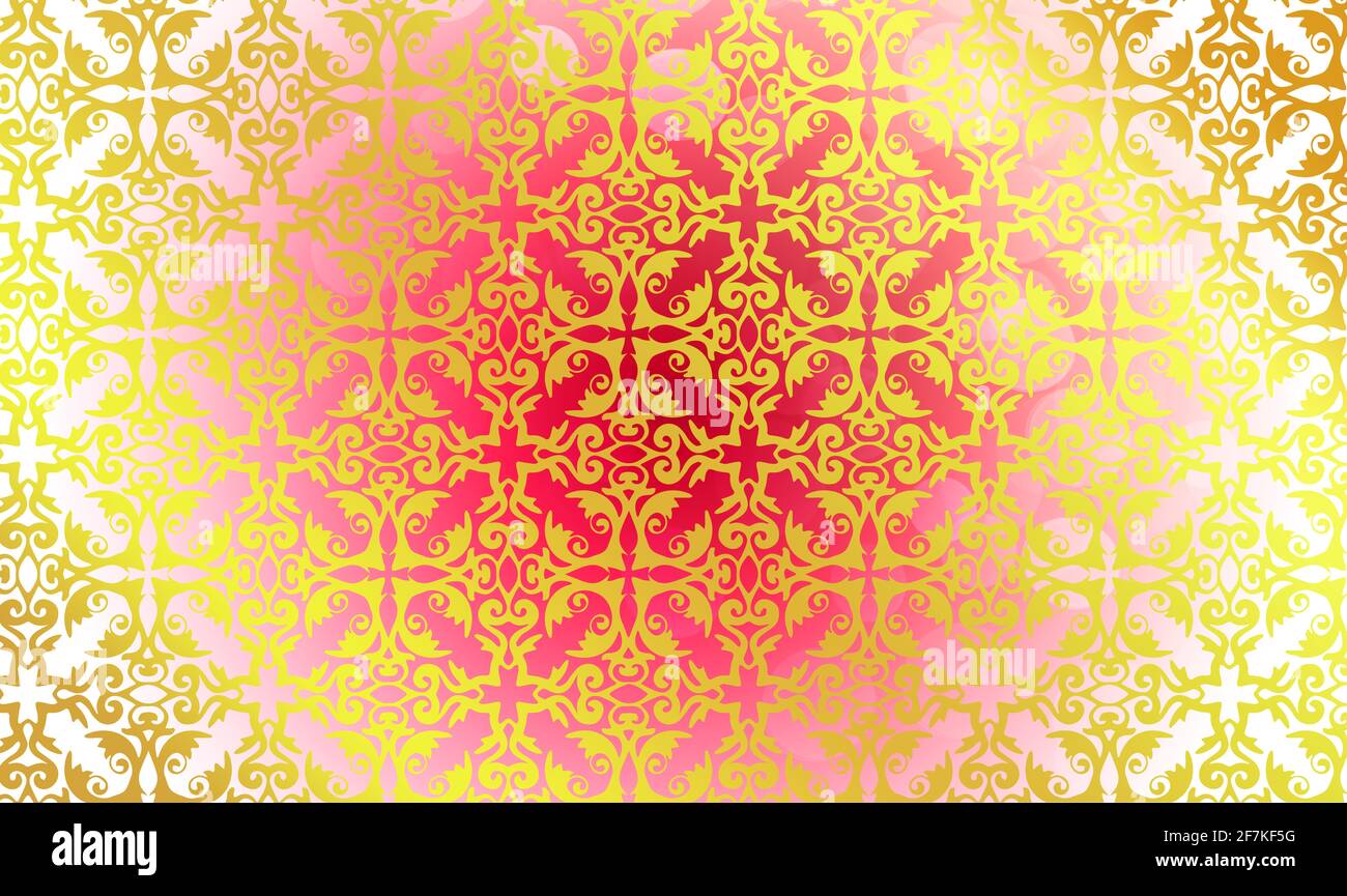 Background template pattern structure floral ornament gold shiny red ...