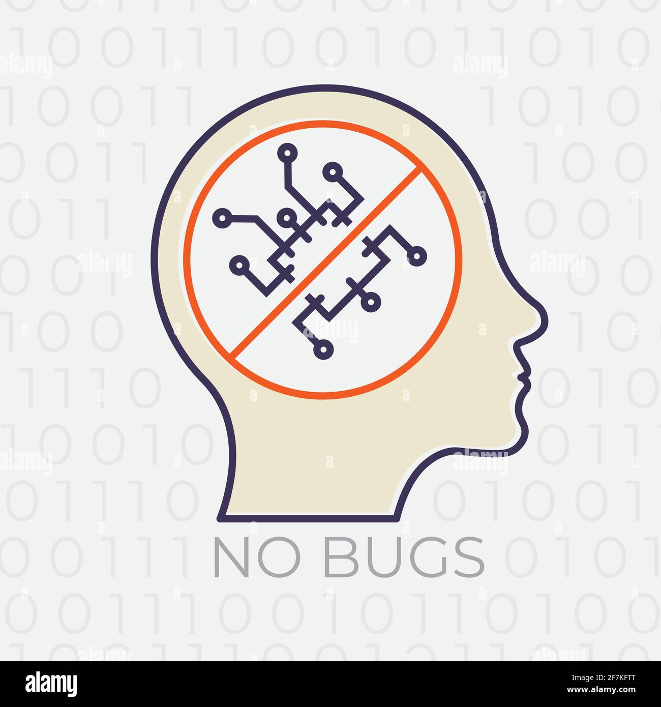 Software No Bug Symbol Vector Illustration Technology App Testing Concept Computer Application