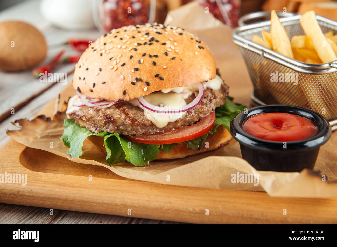 Burger combo hi-res stock photography and images - Alamy