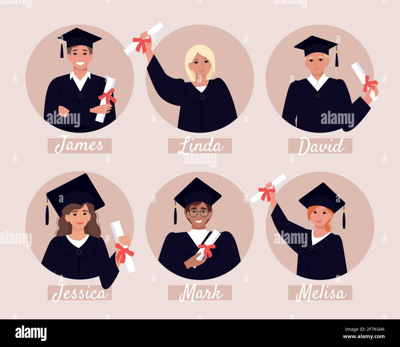 Girl avatar graduation university hi-res stock photography and images ...