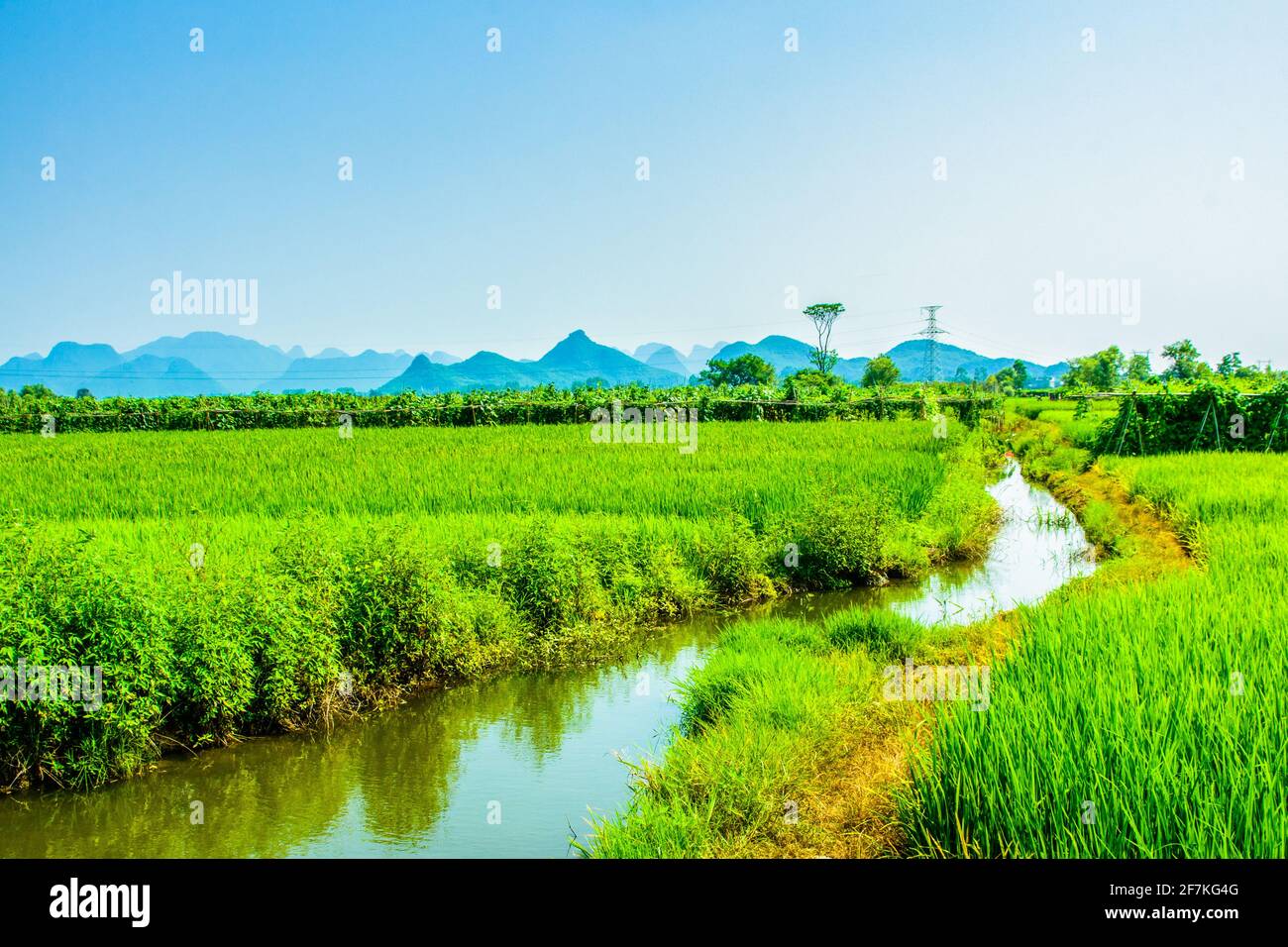 Countryside scenery in spring season Stock Photo - Alamy