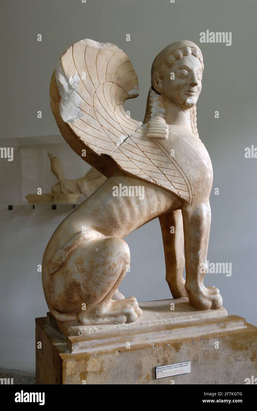 ancient Corinth, statue of Sphinx in museum, Greece, Europe Stock Photo ...