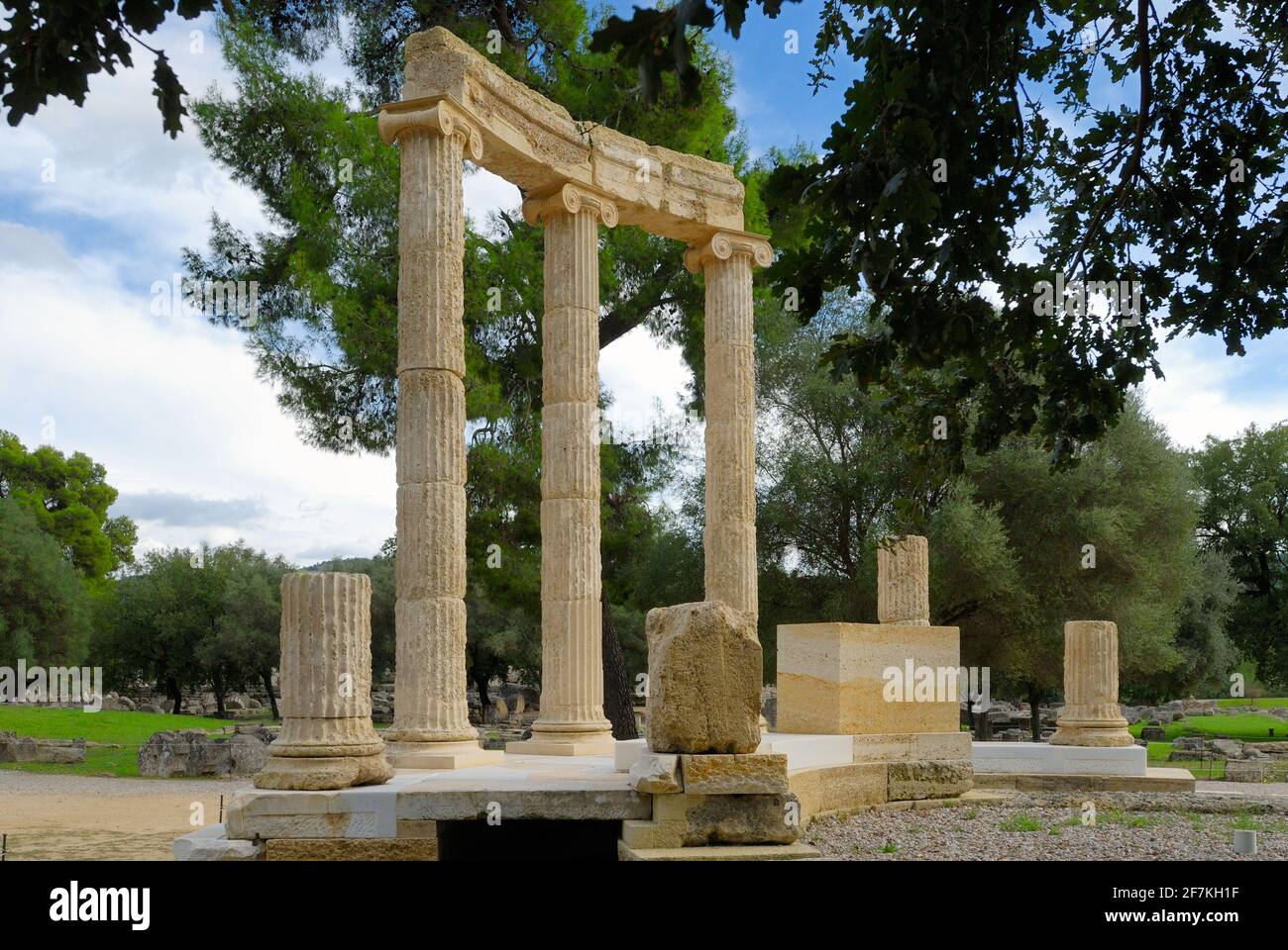 ruins of ancient Olympia, Philippeion, Greece, Europe Stock Photo - Alamy