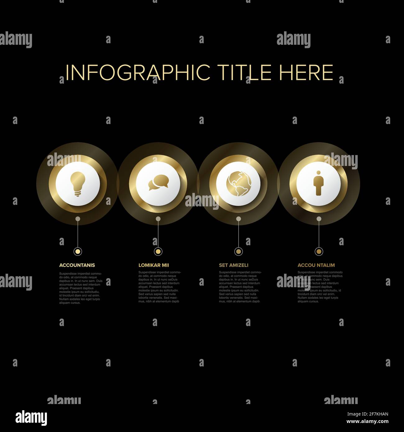 Vector multipurpose Infographic template with four elements options ...