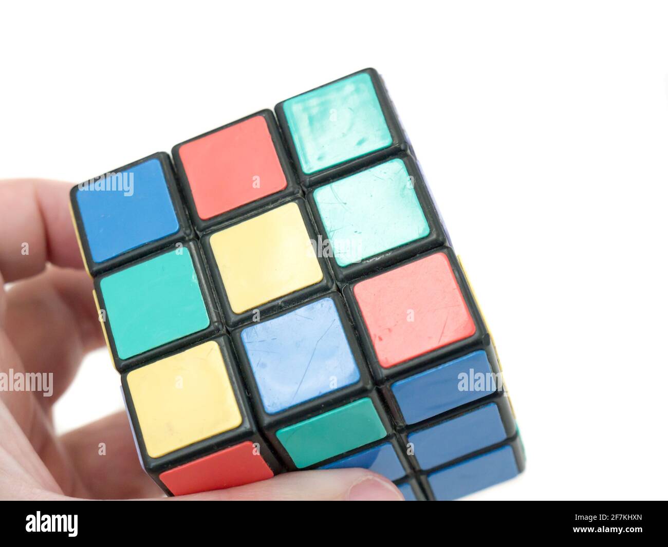 The Rubik's Cube Miniature toy, made in Soviet times. Soviet Union was ...