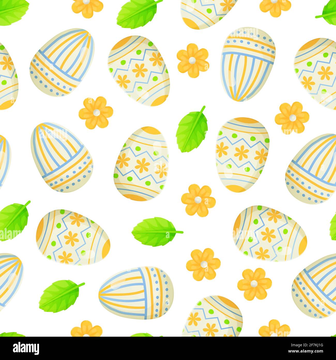 Easter egg seamless pattern. Texture with flowers. Can be used as ...