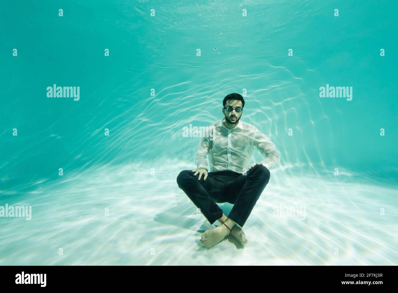 Floating Person Underwater