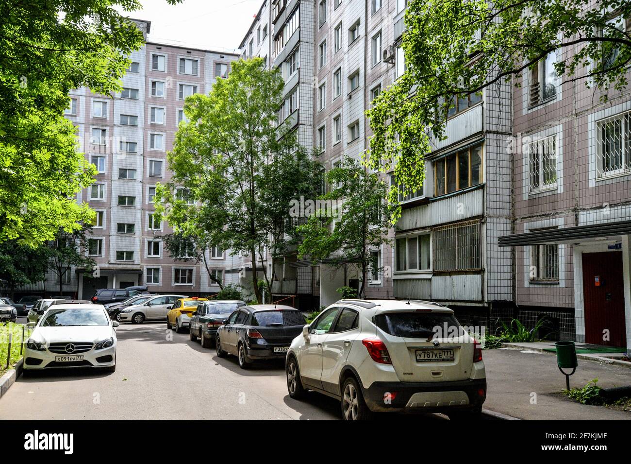 Different types of housing in Moscow Stock Photo - Alamy